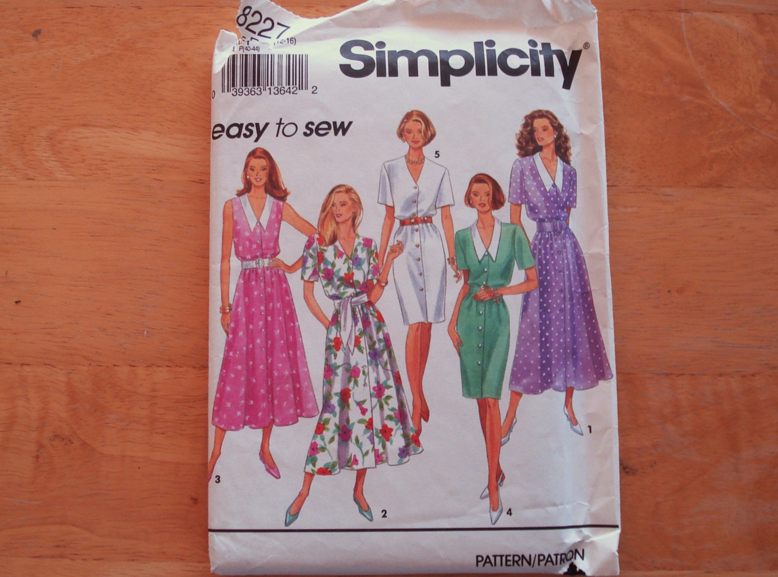 SIMPLICITY Easy to Sew Series Lady's Summer Dress Patterns 8227 Sizes ...