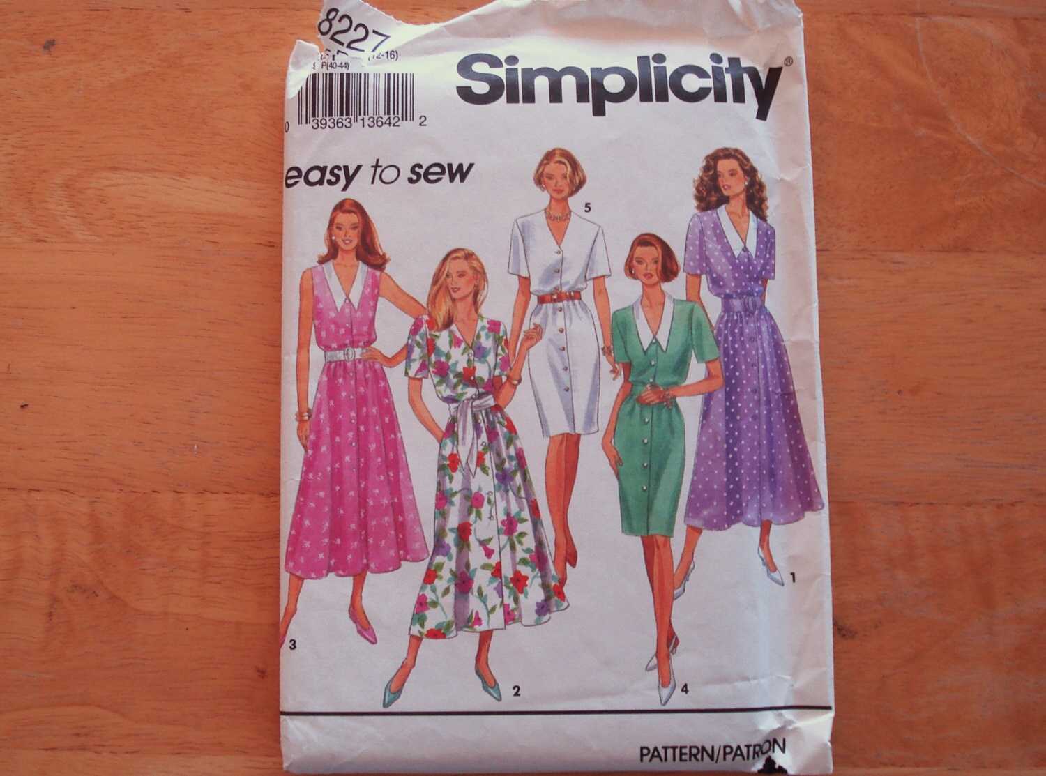 SIMPLICITY Easy to Sew Series Lady's Summer Dress Patterns 8227 Sizes ...