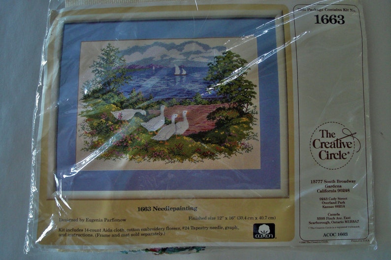 The CREATIVE CIRCLE Needlepainting Cross Stitch Kit 1663. - Etsy