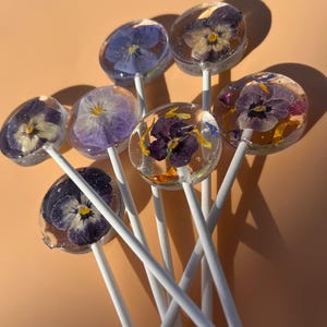 Homemade Real Flower Lollipops | Sugar-free Isomalt Candy | Edible ...