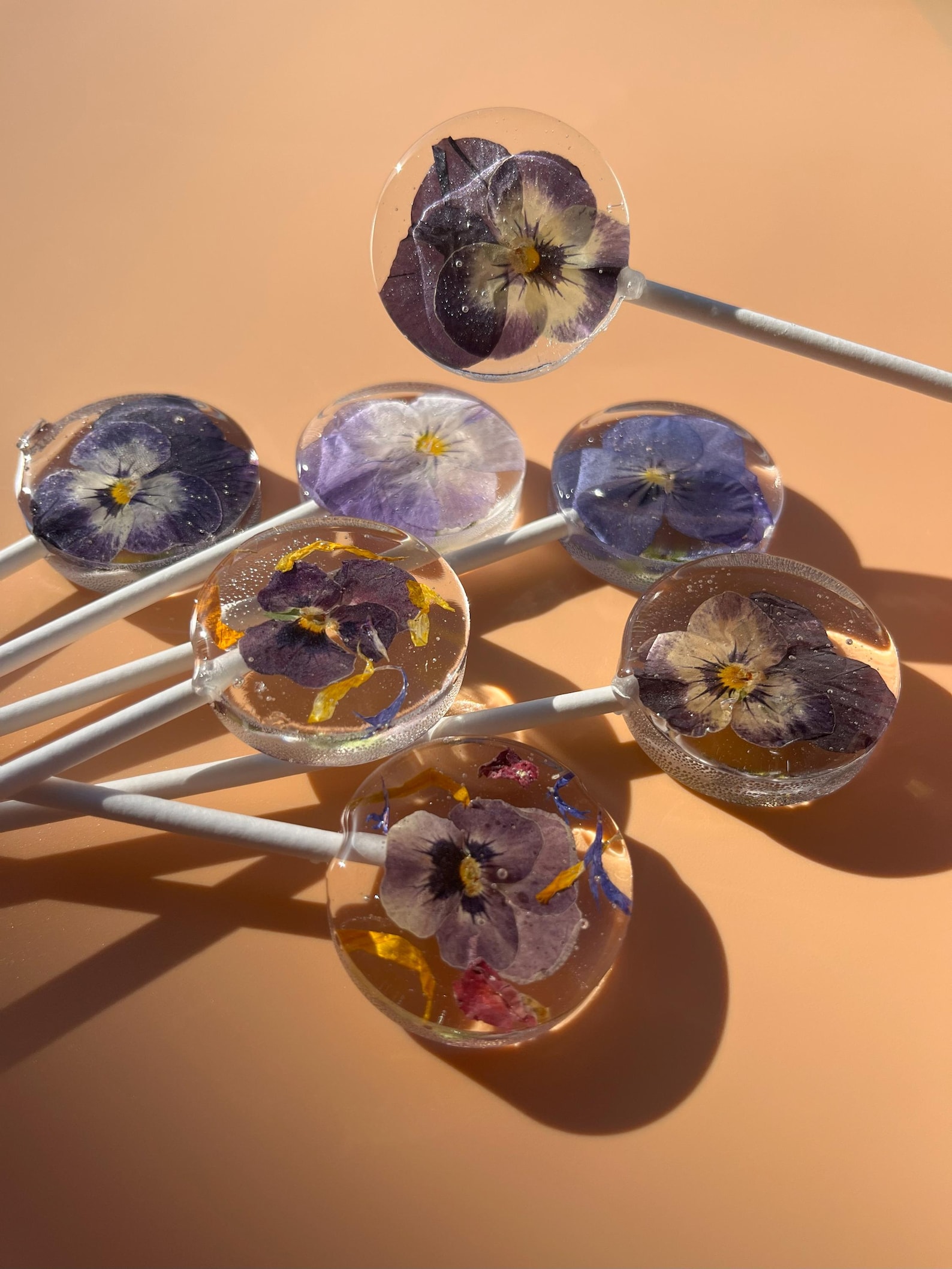 Homemade Real Flower Lollipops | Sugar-free Isomalt Candy | Edible ...