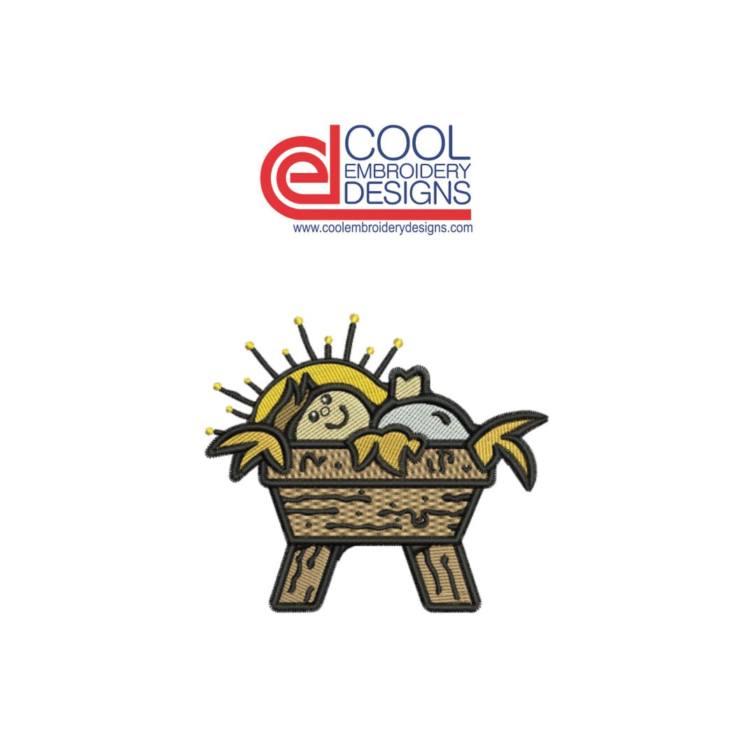 Nativity Scene Embroidery Design – Holy Family Christmas Embroidery ...