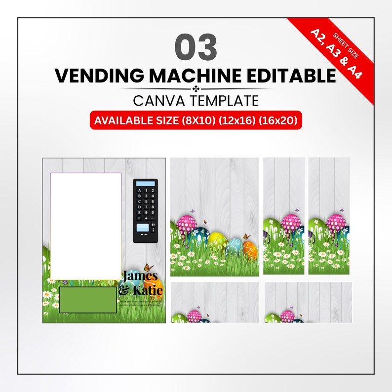 Editable Vending Machine Template Canva, Graduation Vending Machine Box ...