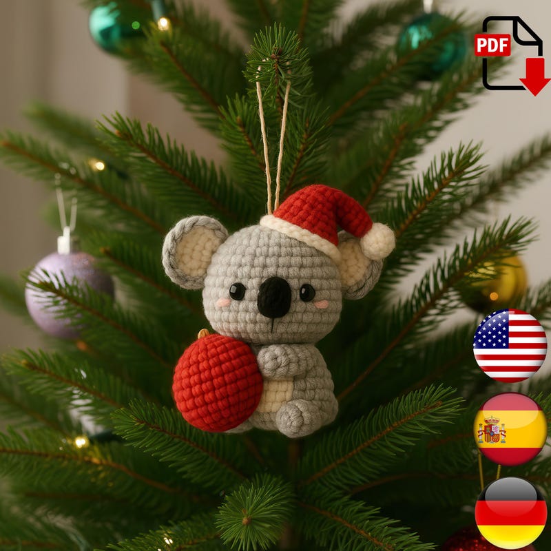 Christmas Koala - Etsy