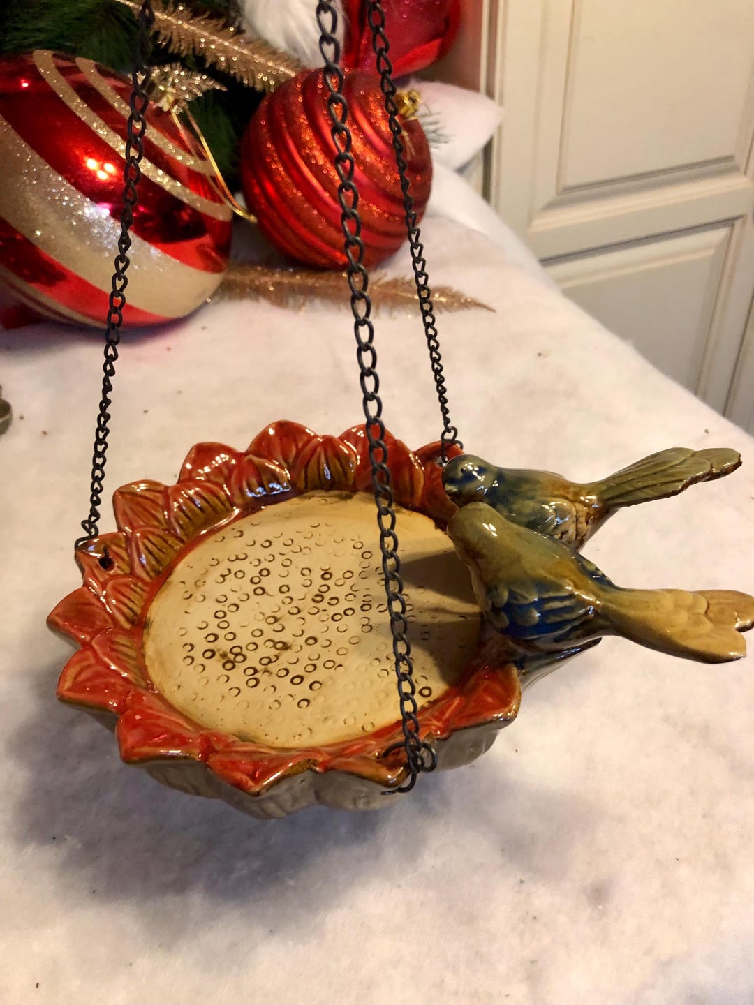 Bird Feeder Ceramic With Chains - Etsy