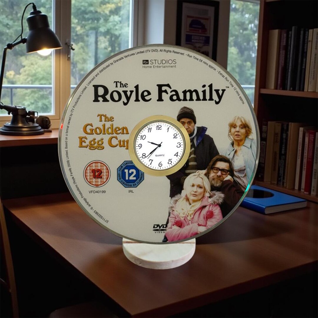 The Royle Family the Golden Egg Cup DVD Clock - Novelty Desktop Decor ...