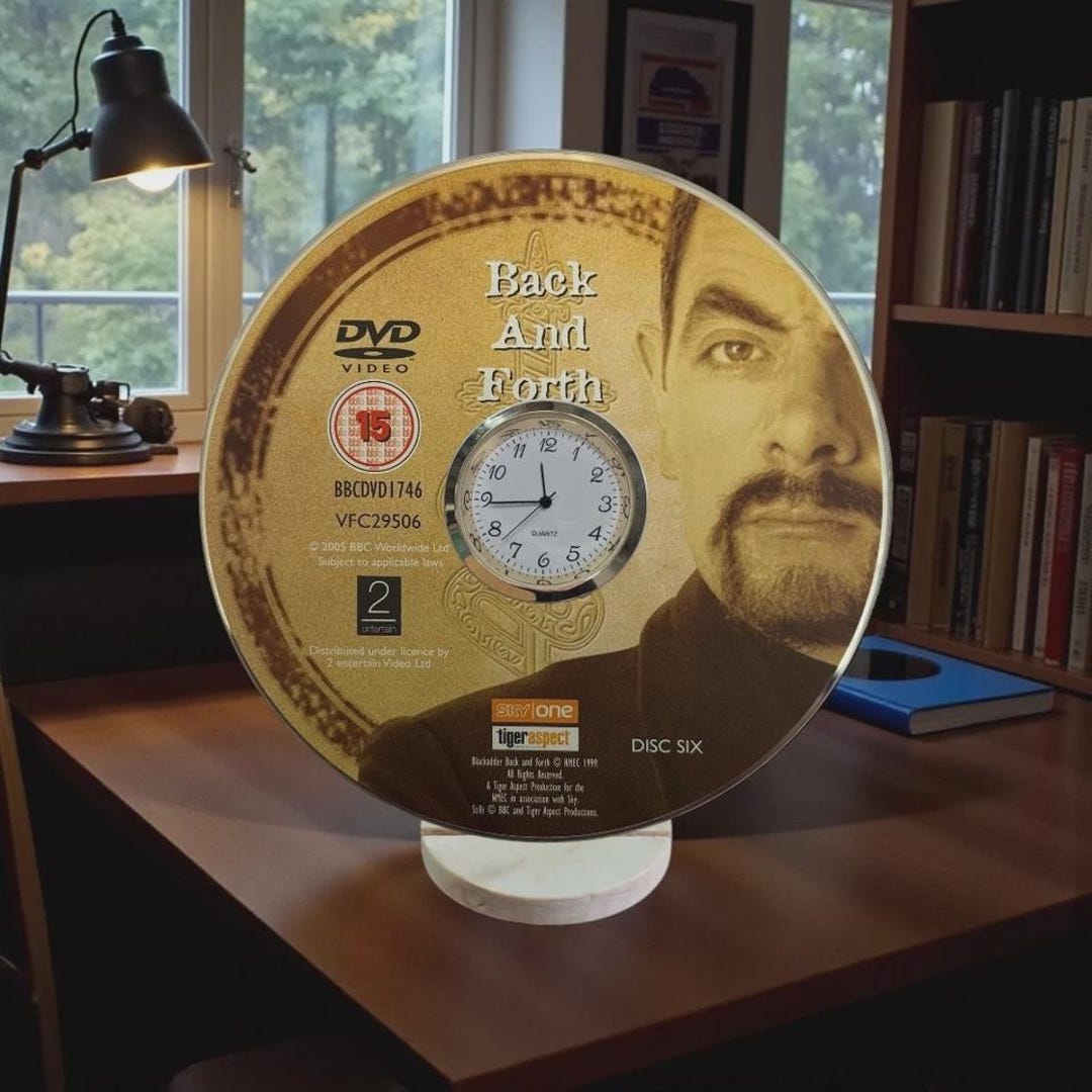Blackadder Back and Forth DVD Clock - Novelty Desktop Decor With Wooden ...