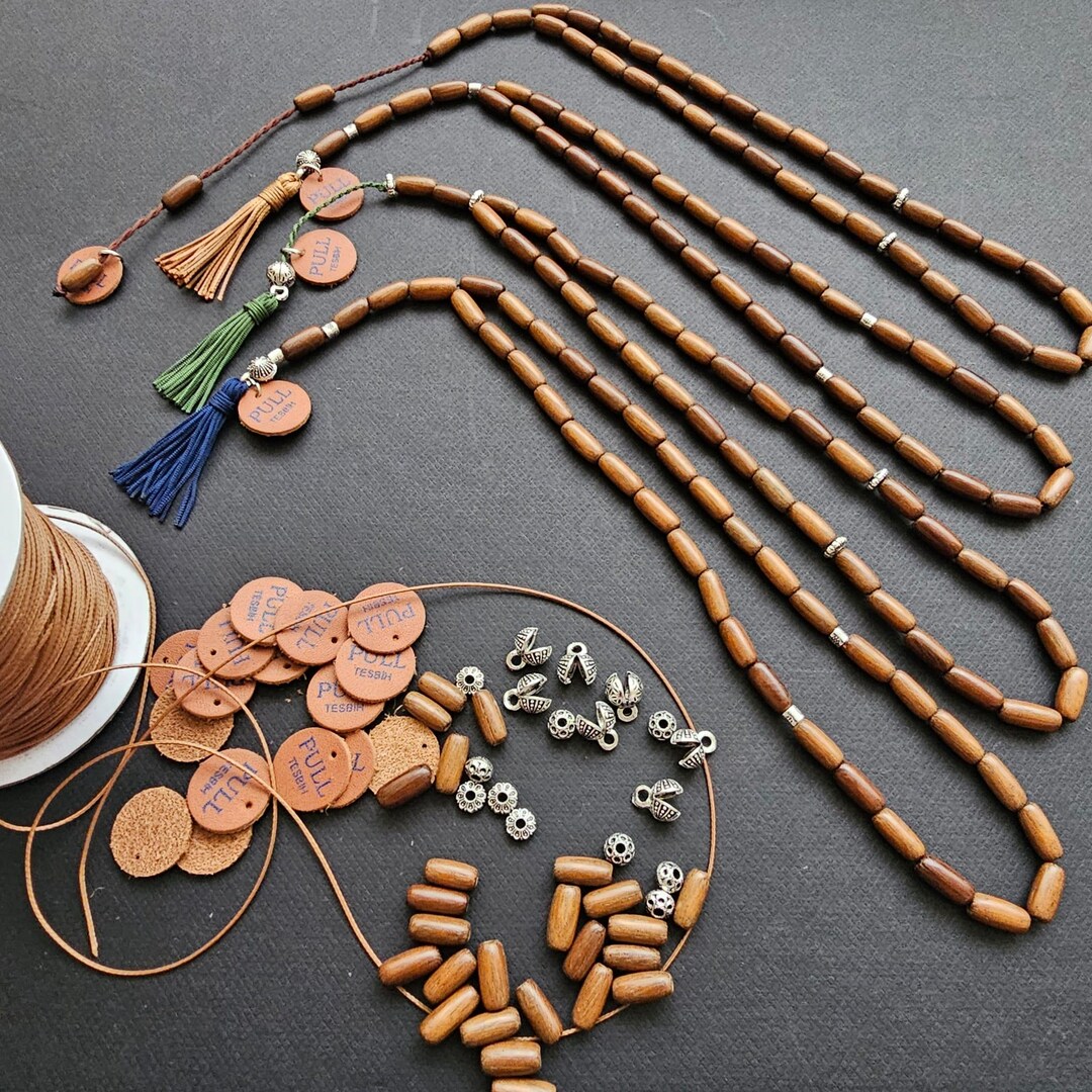 Natural (sinameki) Senna Wood Prayer Beads, Lightweight Tasbih - Etsy