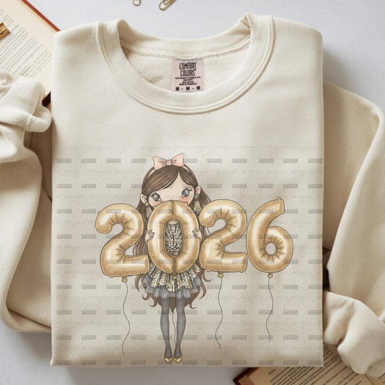Whimsical New Year Party Girl Clipart Bundle (PNG) - Etsy UK