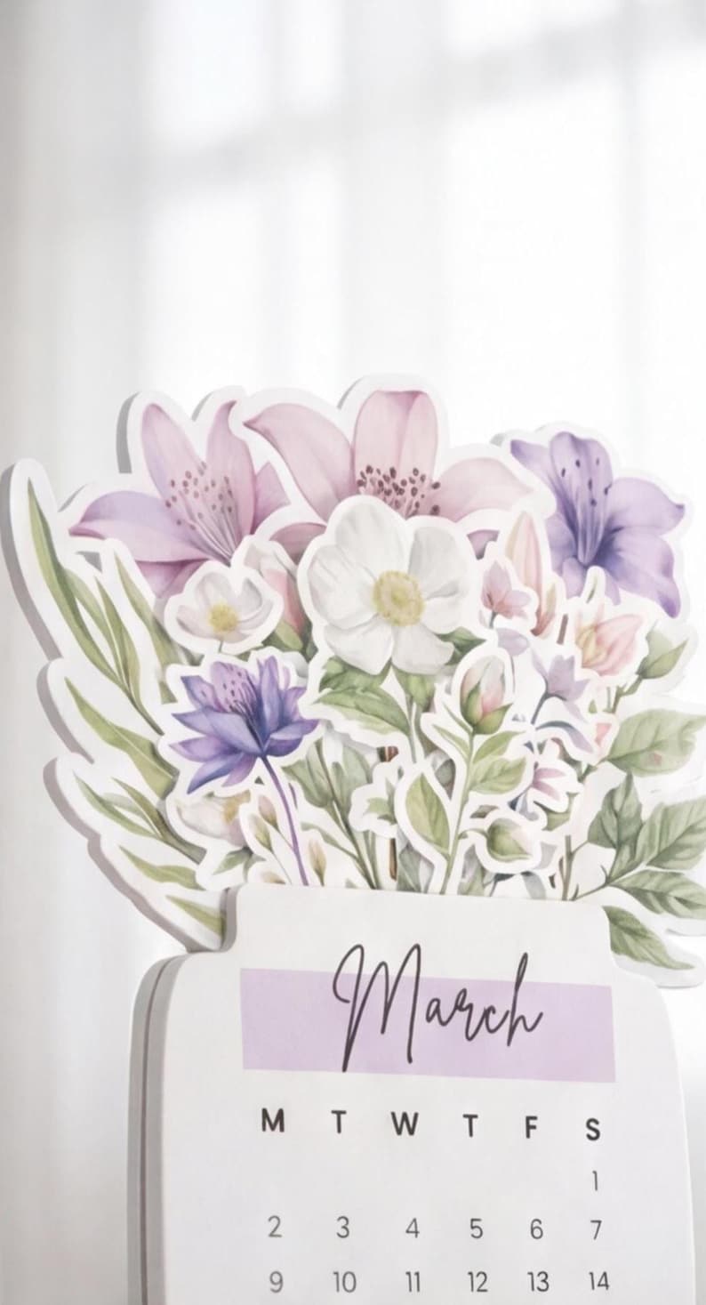 Mini 3D Christmas Calendar 2026 | DIY Paper Craft | PNG File | Sunday ...