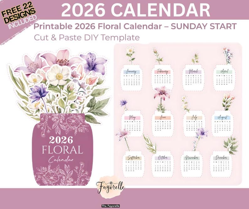 Mini 3D Christmas Calendar 2026 | DIY Paper Craft | PNG File | Sunday ...