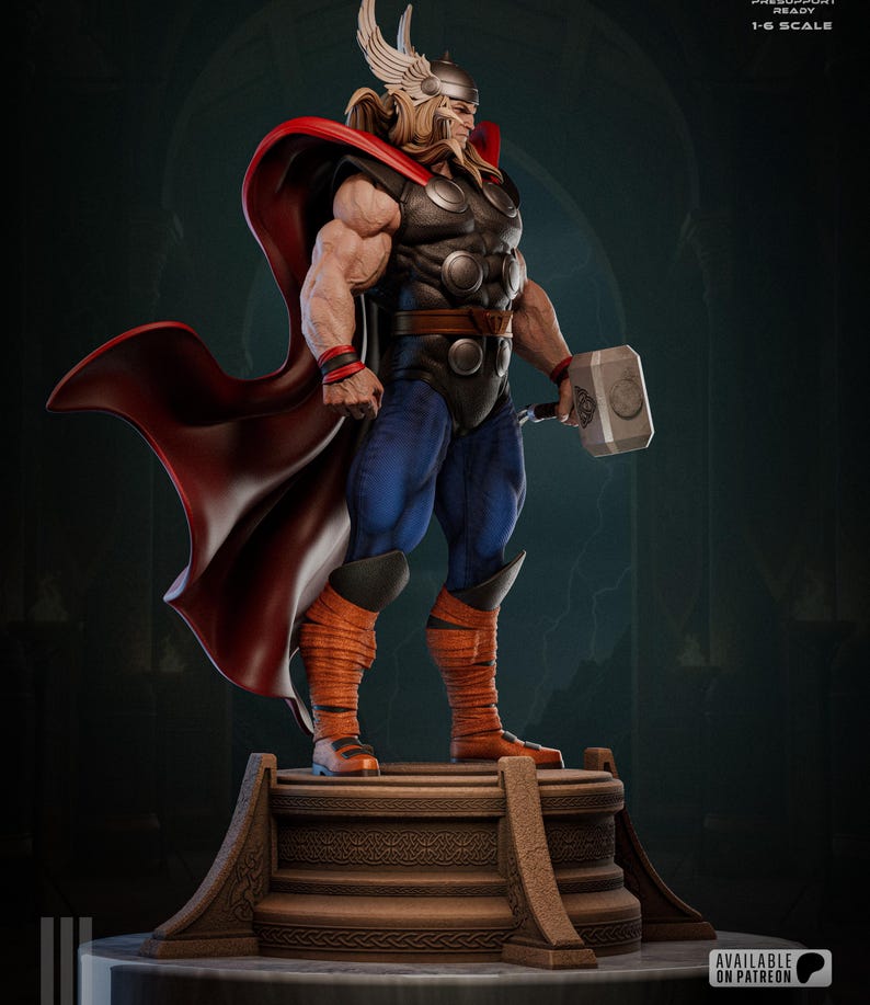 Thor From Marvel - 3D STL File | Resin Stl File | FDM Stl File ...