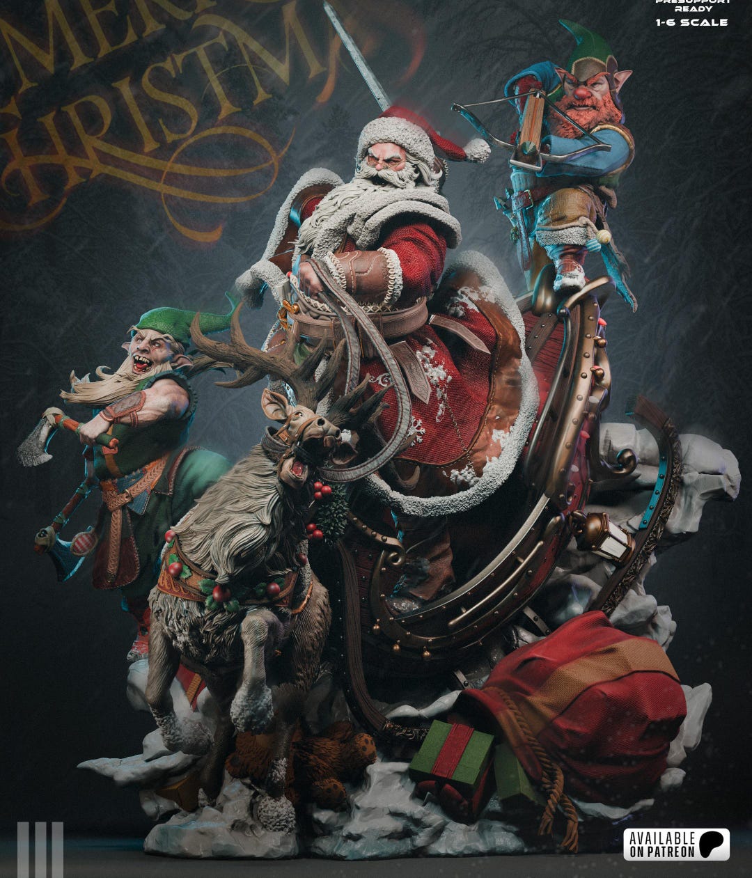 Santa Claus - 3D STL File | Resin Stl File | FDM Stl File | Instant ...