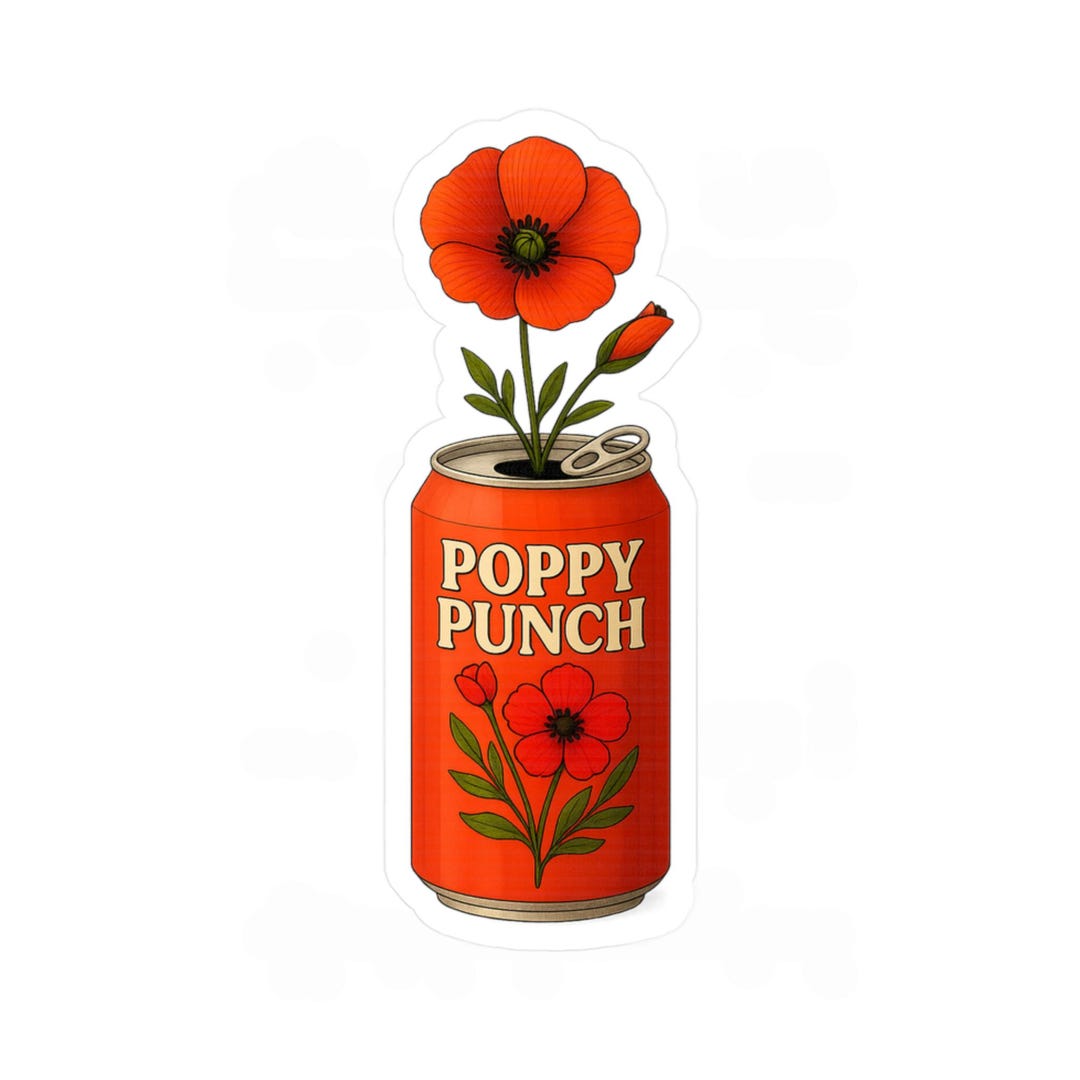 Poppy Punch Sticker - Etsy