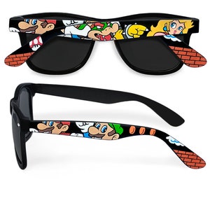 Super Mario Glasses Sunglasses Luigi Princess Peach Bowser Gamer ...