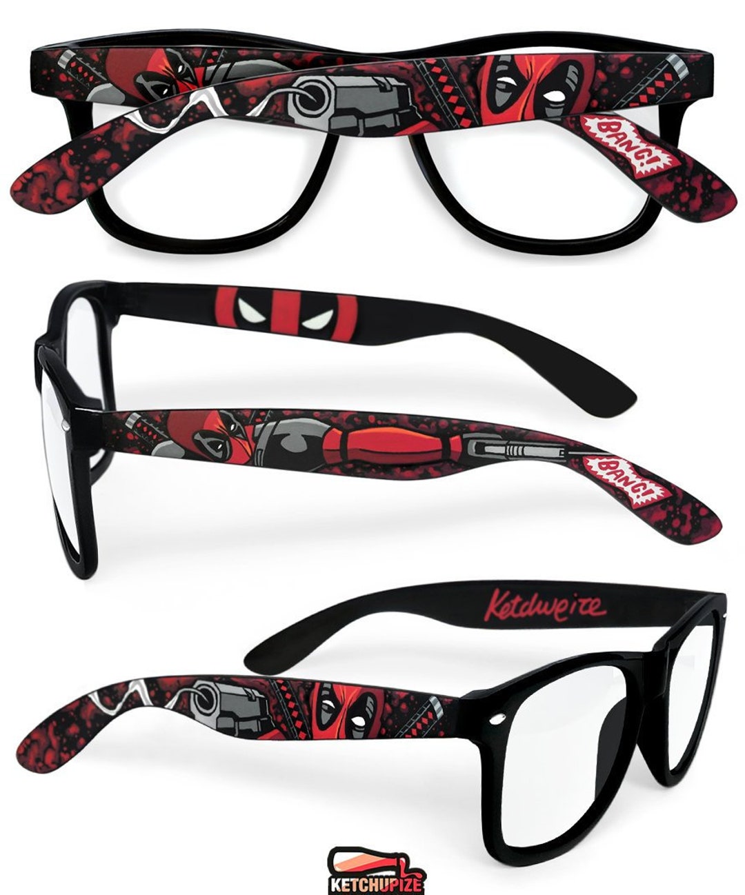 Deadpool Glasses Father's Day Unique Gift for Husband Geek Gift for Men ...