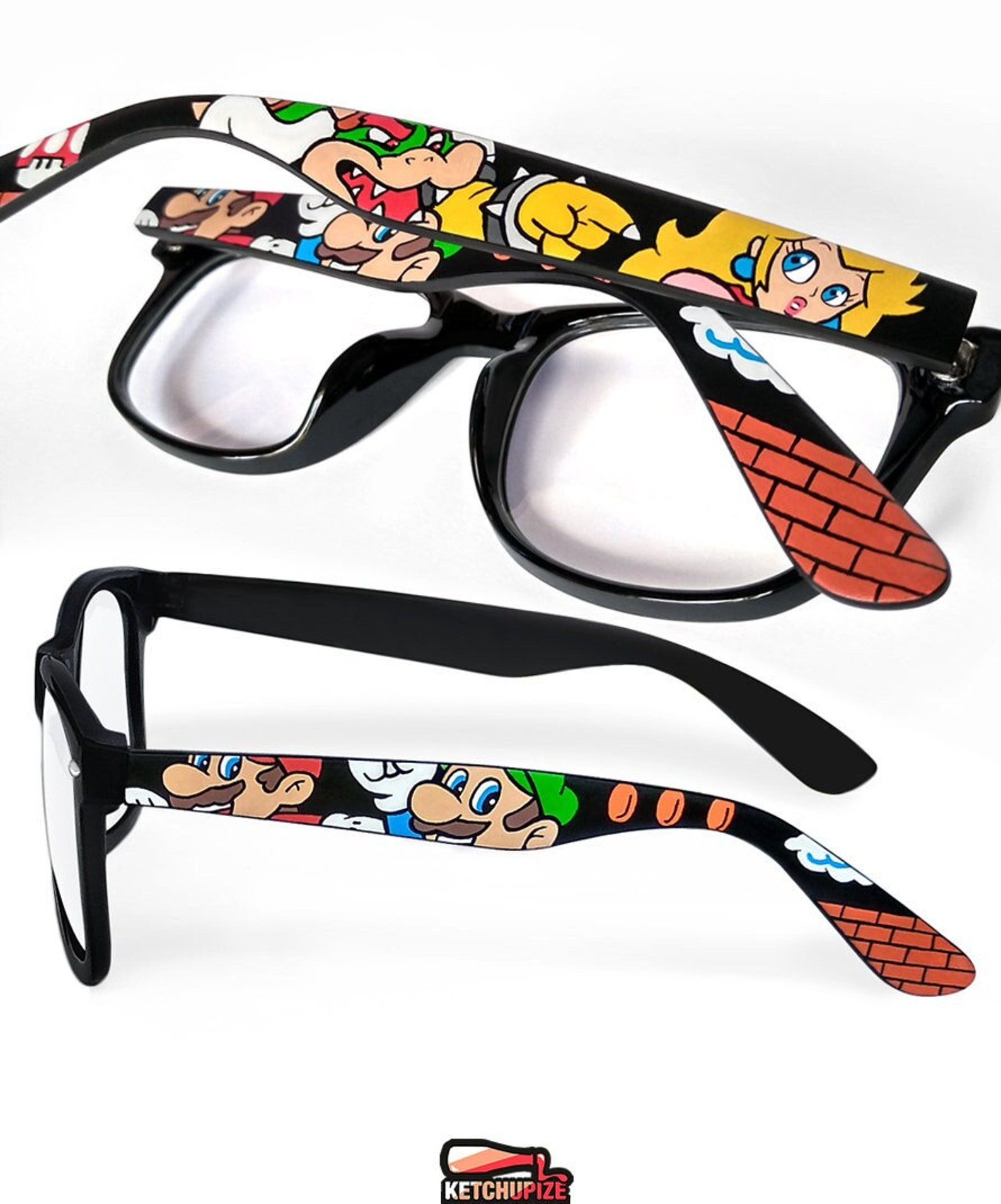 Super Mario glasses sunglasses Luigi Princess Peach Bowser | Etsy