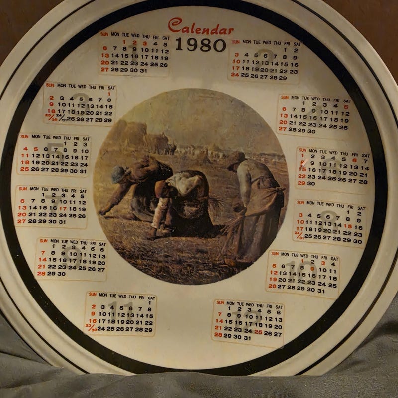 Vintage 1980calendar - Etsy