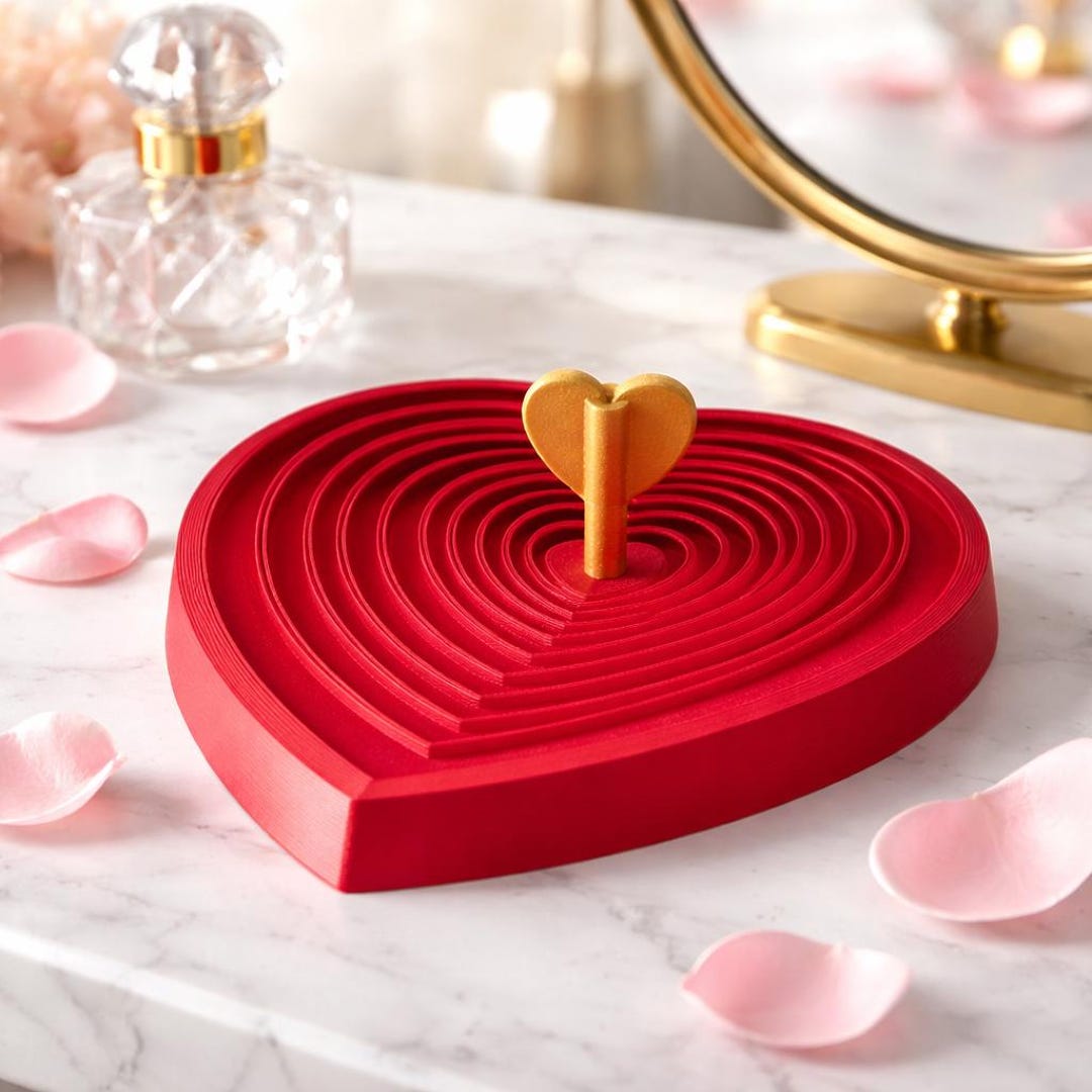 Flat Heart Fidget – Satisfying 3D Printed Desk Toy | Stress Relief ...
