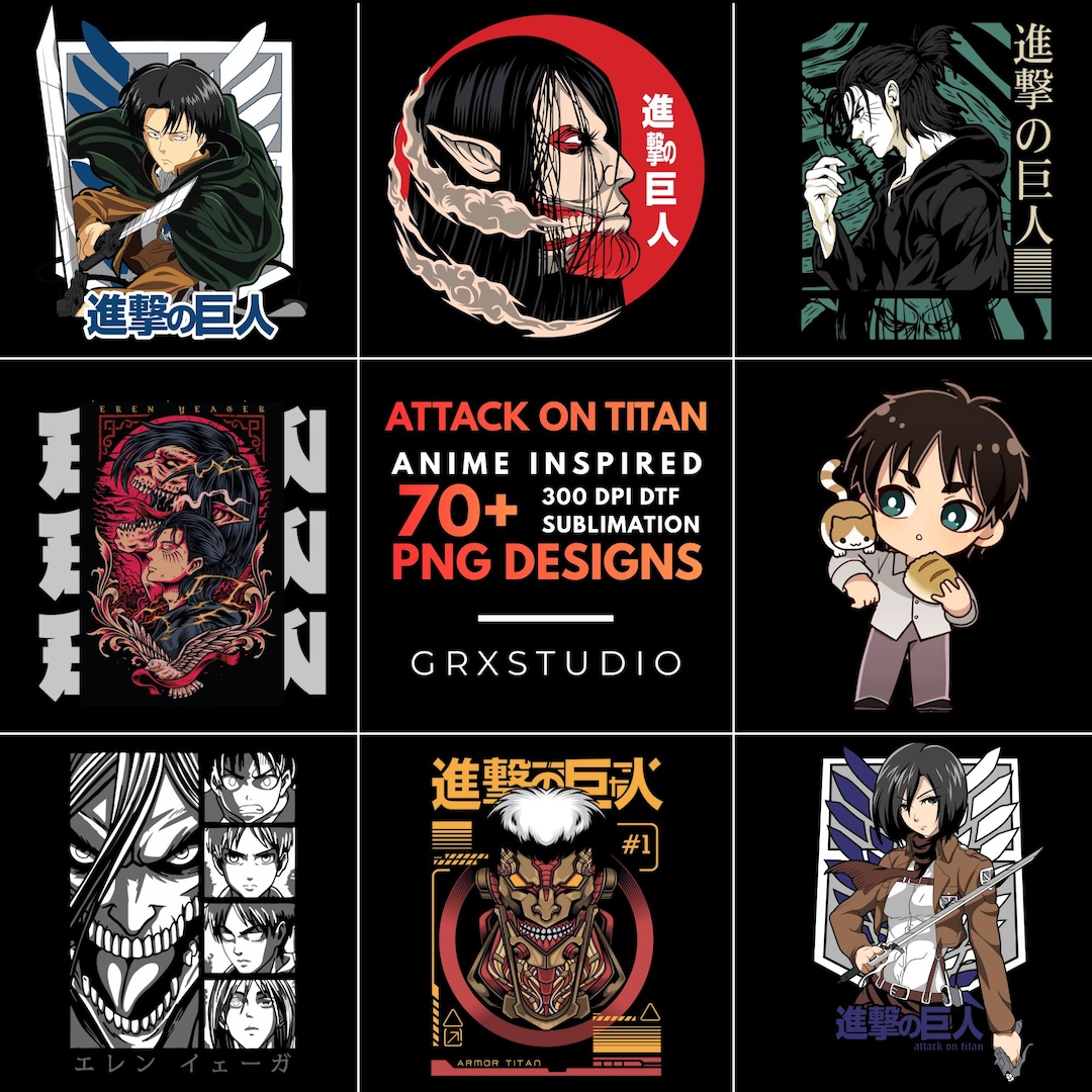 70+ AOT Titan | Anime-inspired | 300 DPI Pngs | DTF & Sublimation T ...
