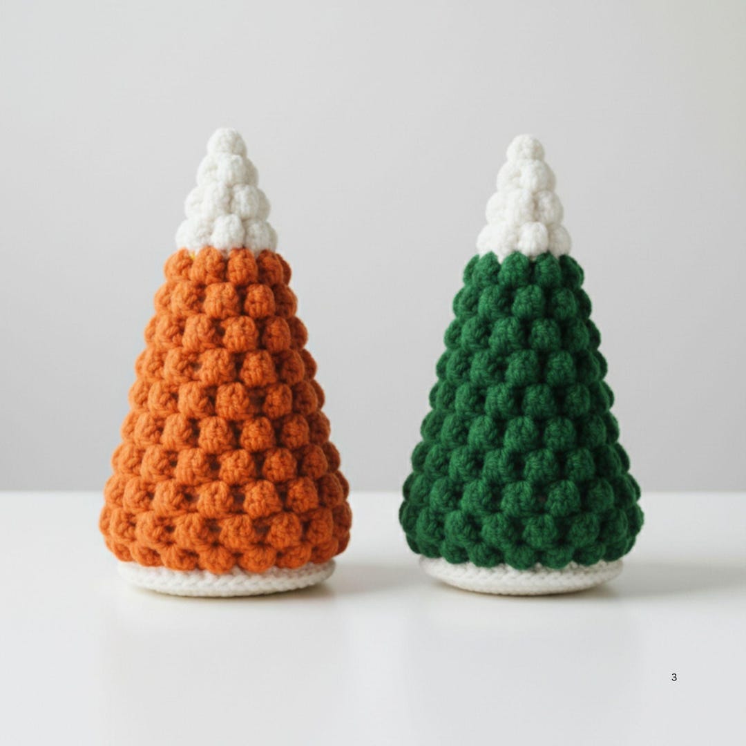 Christmas Crochet Tree Pattern PDF – Easy Bobble Tree Ornament ...