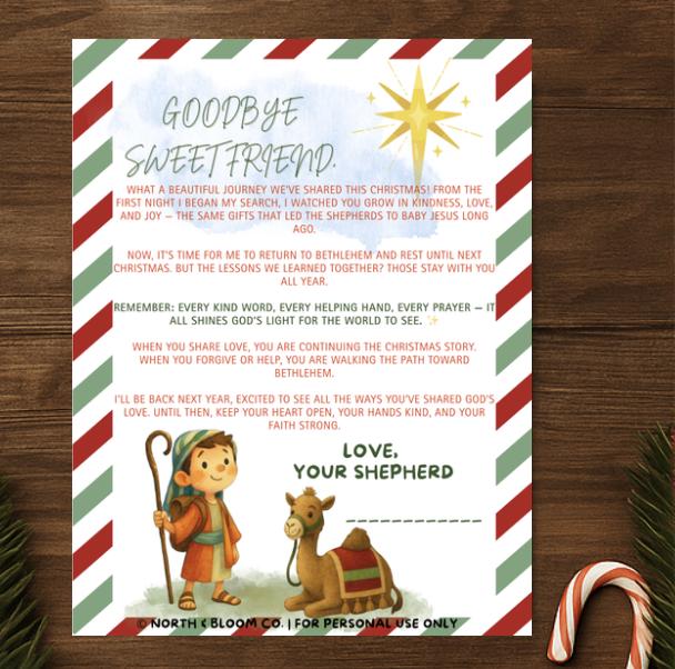Shepherd on the Search Departure Letter • Goodbye Note • Printable ...
