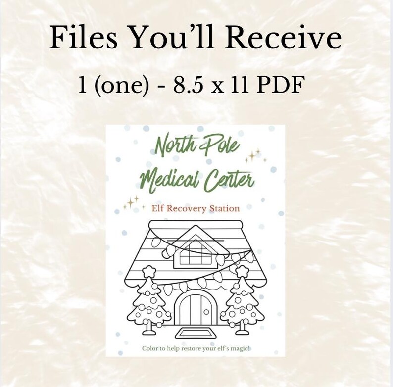 Elf Recovery Coloring Page | North Pole Medical Center Coloring Sheet ...
