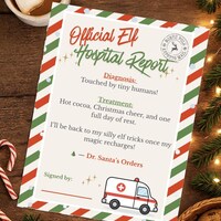 Editable Elf Recovery Letter, I'm Sick Christmas Elf Letter, Elf Lost ...