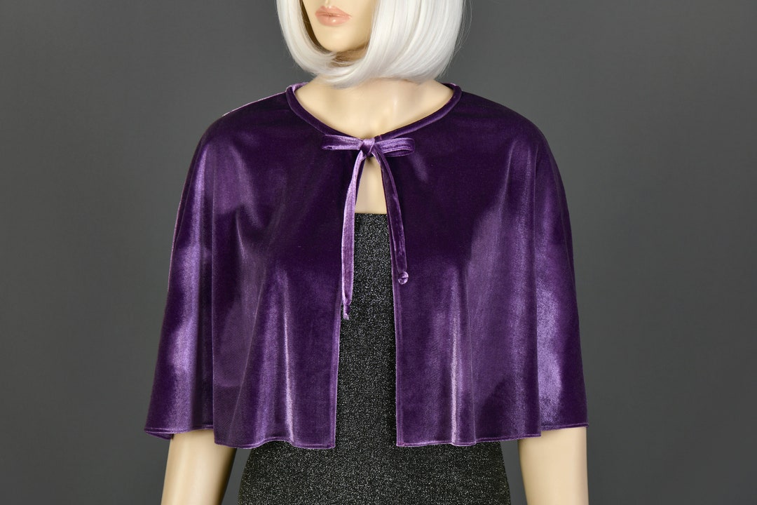 Velvet Velour Capelet Cape Wrap Wedding Shrug Velvet Capelet, Lilacs - Etsy