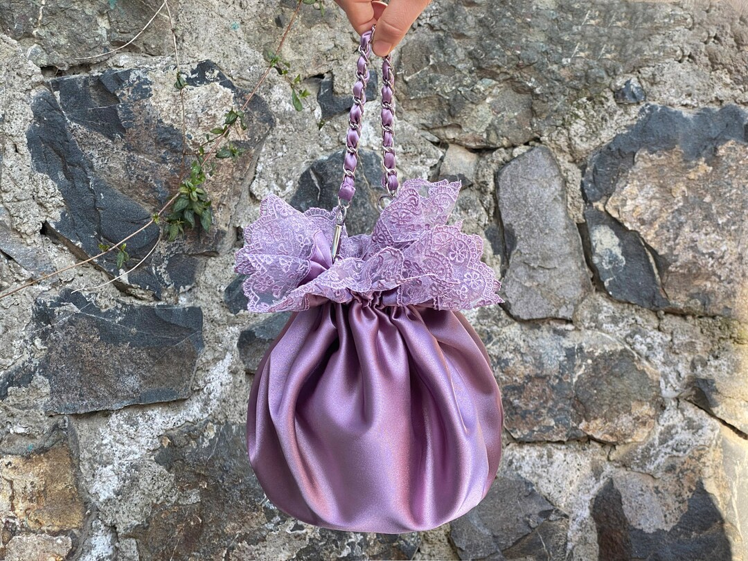 Dusty Purple Evening Purse Bag, Bridal Clutch Bag, Wedding Handbag ...