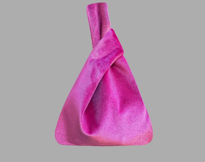 Blush Pink Satin Knot Bag, Pastel Pink Wedding, Special Occasion Bag ...