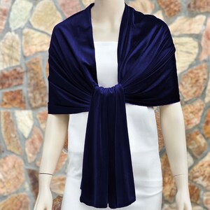 Velvet Navy Occassion Shawl, Velvet Evening Wrap, Wedding Shawl, Warm ...