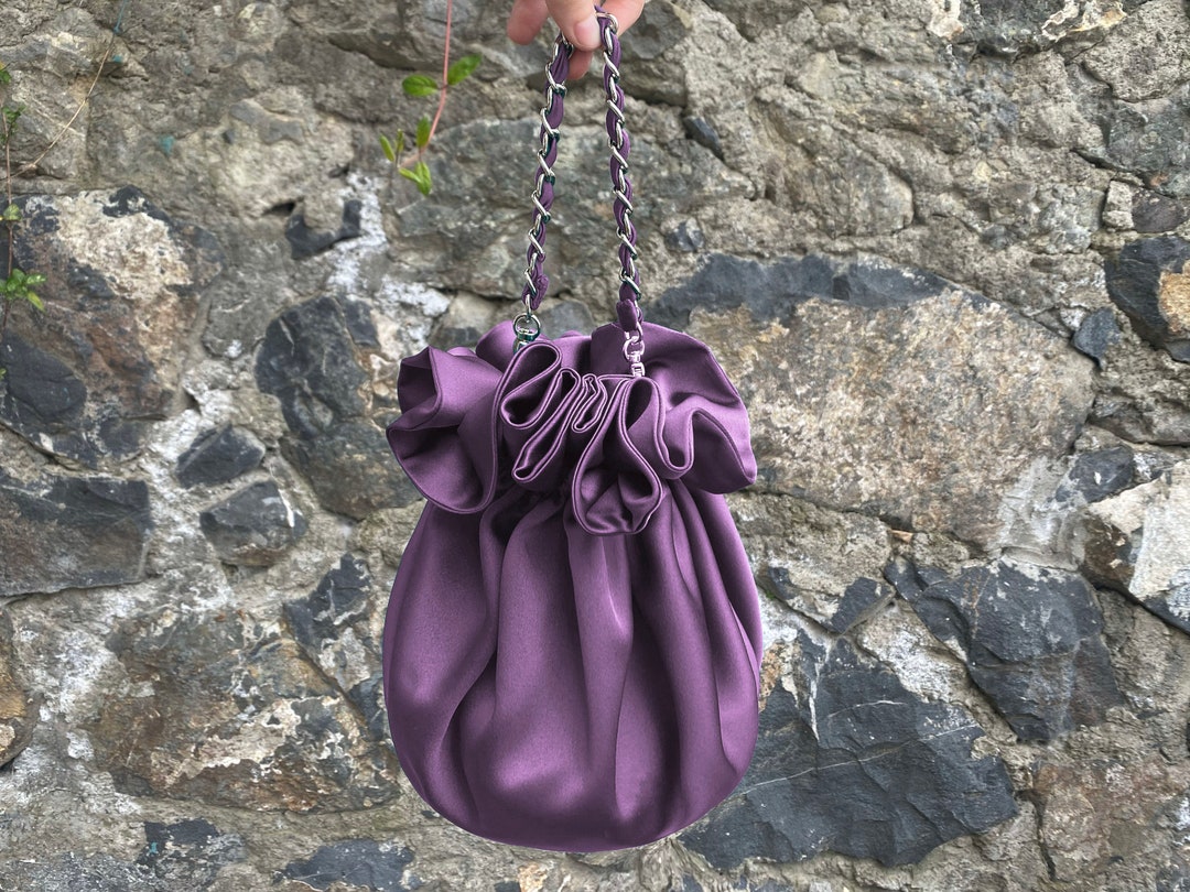 Evening Prom Purse Bag,knot Bag Purse Satin Wedding,simple Elegant Bag ...