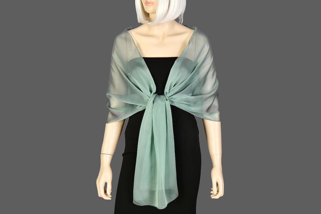 Sage Green Shawl Wrap Bolero Summer Spring Winter Wedding, Extra Long ...