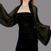 Black Sheer Chiffon Bolero, Elegant Evening & Wedding Cover Up ...