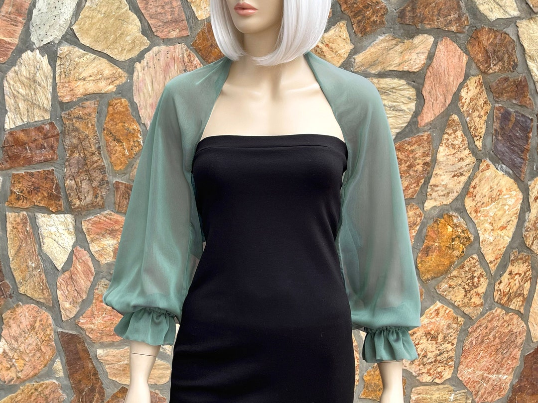 Evening Dress Cover Bolero- up Shawl, Puff Sleeved Bolero, Evening Wrap ...