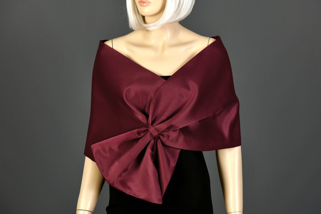 Bordeaux Evening Shawl Wrap, Evening Wrap, Stole Shawl Wrap Shrug ...