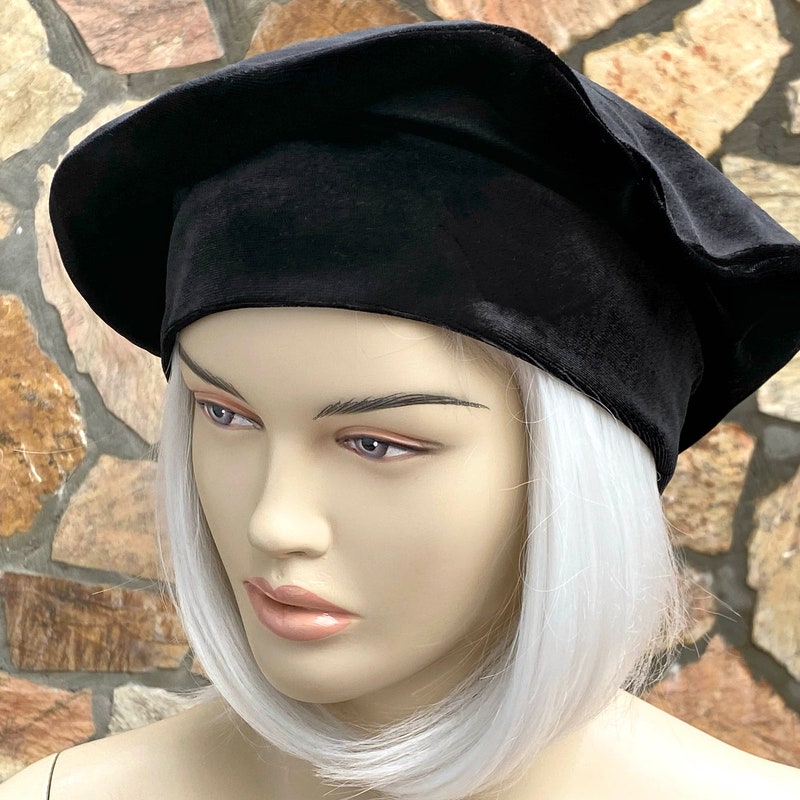 Black Velvet Beret - Etsy