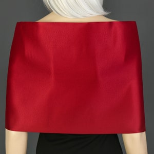 Red Evening Wrap, Formal Hands Free Shawl, Mother of the Bride Dress ...