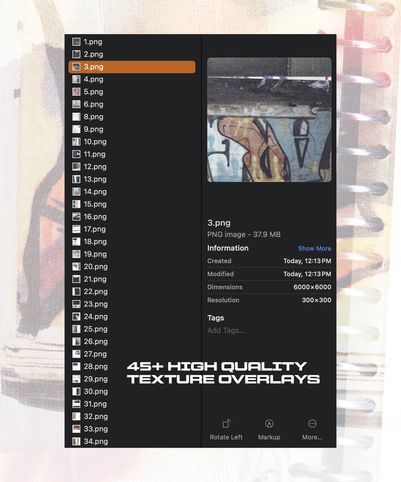 Urban Texture Overlay Pack | 45+ High-res Pngs (photoshop, Illustrator ...