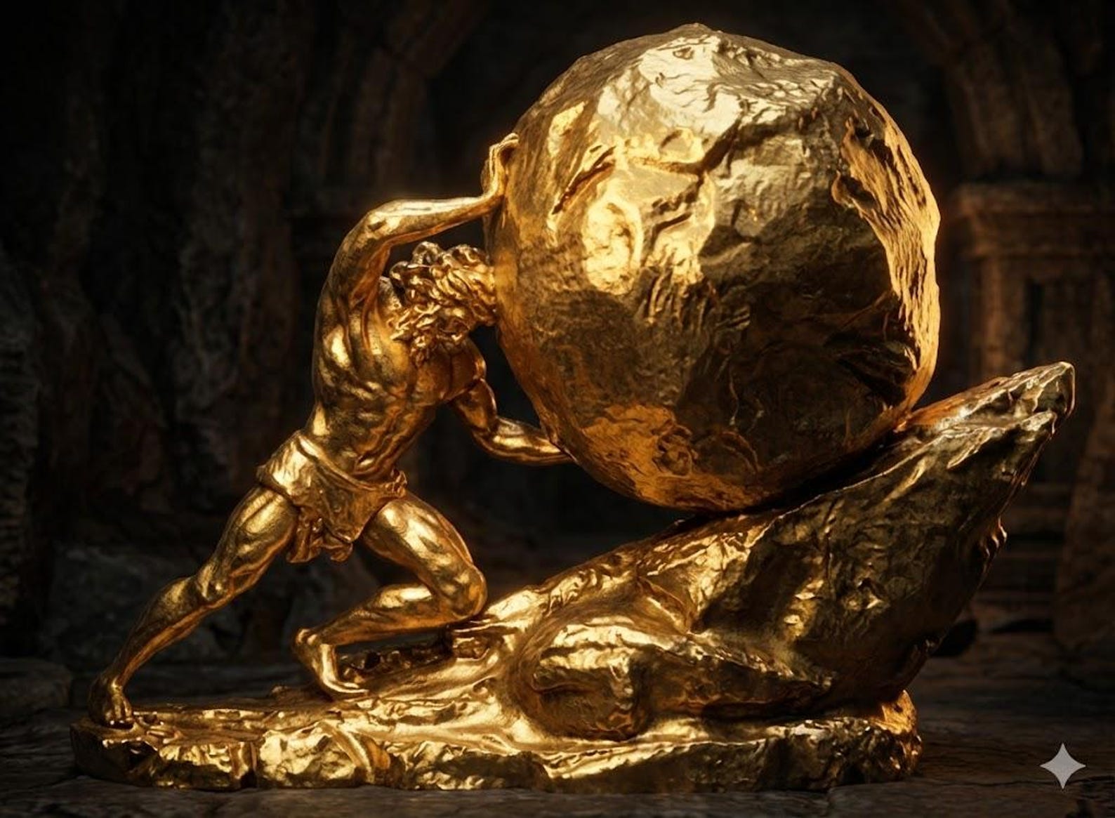 Sisyphus Statue: Greek Mythology Bronze Sculpture, Office Decor - Etsy