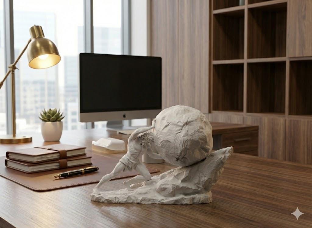 Sisyphus Statue: Greek Mythology Bronze Sculpture, Office Decor - Etsy