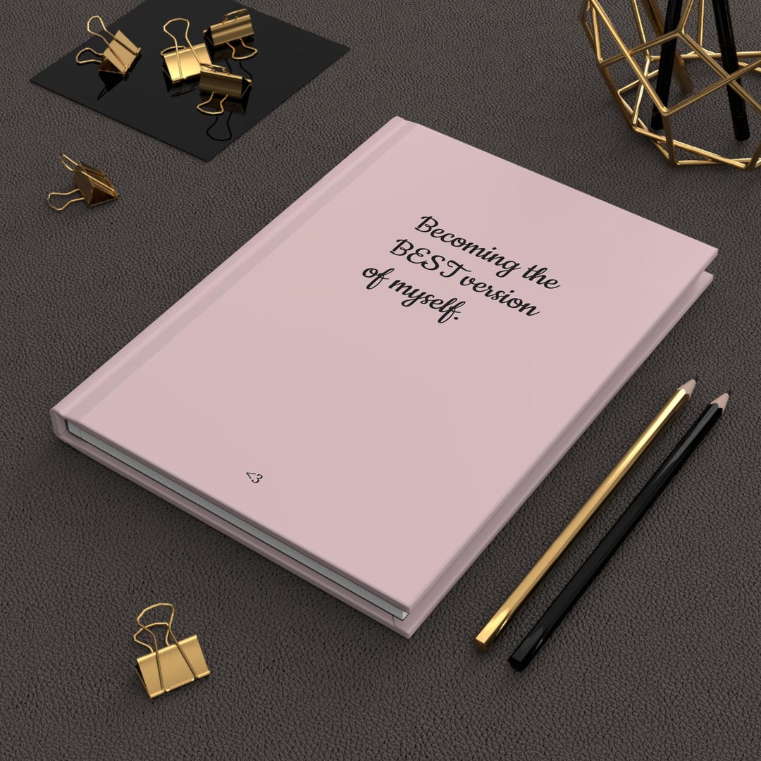 Baby Pink Journal Motivational Notebook, Becoming the Best Version of ...