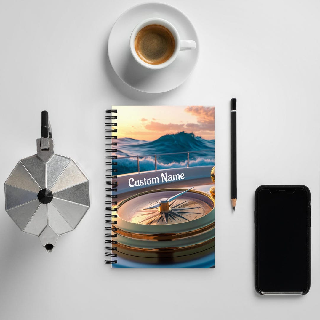 Personalized Spiral Notebook • Custom Boat Name Journal • Nautical ...