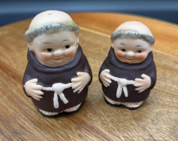 Vintage Goebel Ceramic Monk Salt & Pepper Shakers, "friar Tuck", 1950s ...