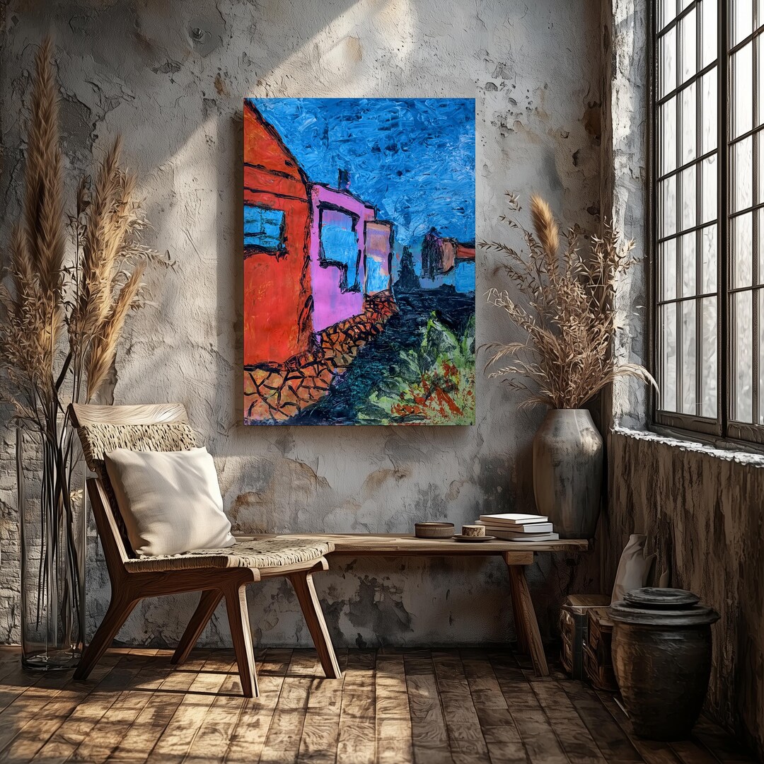 Original Acrylic Painting Mediterranean Houses on Corfu Greece by ...