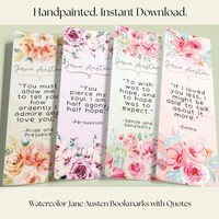 Set of 3 Printable Bookmarks, Printable Bookmarks Jane Eyre Inspired ...