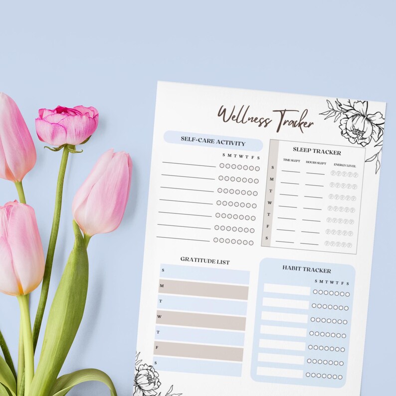 10 Page Printable Habit Tracker With Hand Drawn Designs, Monthly ...