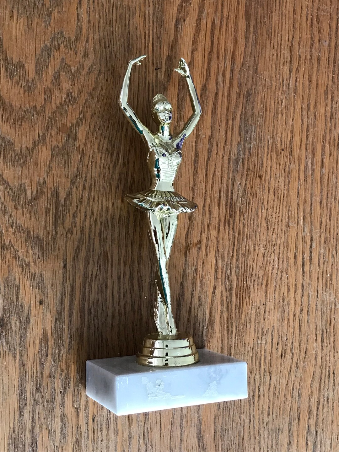 Gold Tone Ballerina Trophy on Marble Base//7.75// Art - Etsy