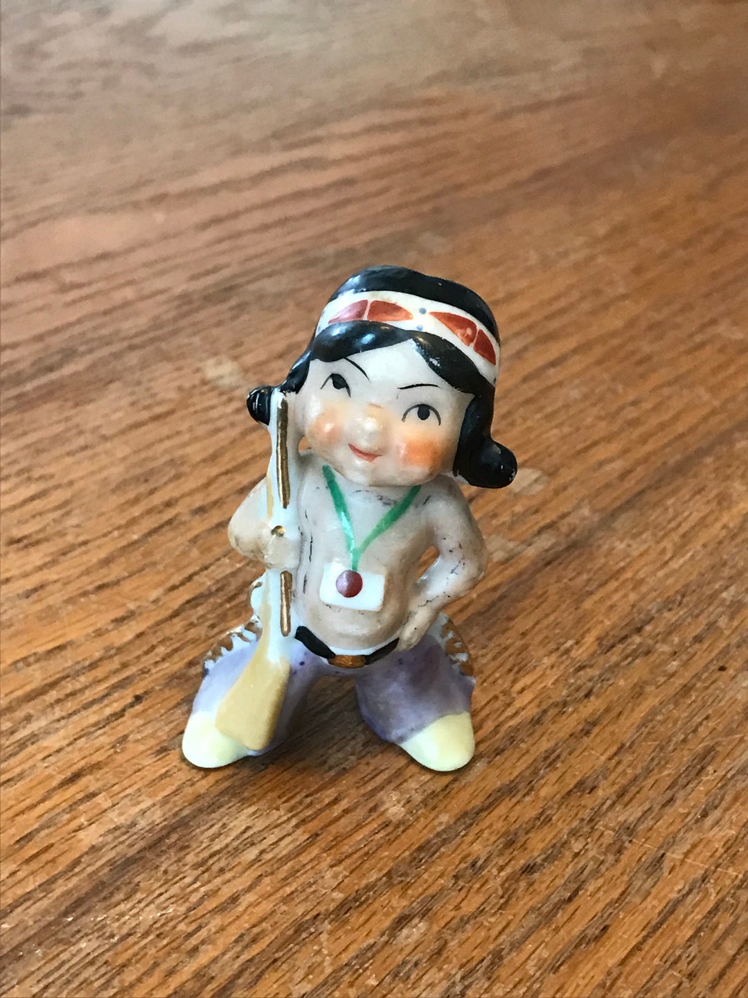 Vintage Tiny Little Indian Brave Native American Souvenir Figurine//3 ...